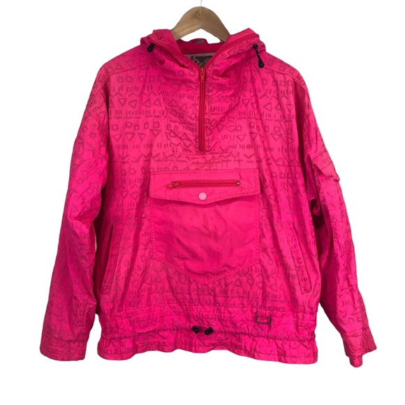 Vintage | Jackets & Coats | Vintage Nils Neon Pink 8s Pullover Quarter ...